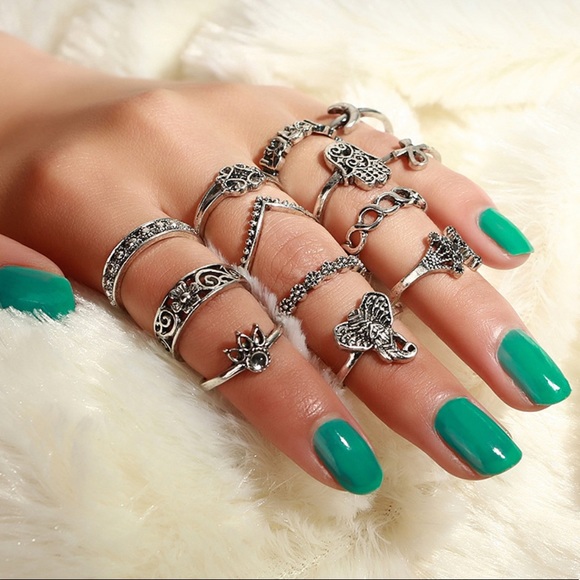 Jewelry | 13 Pcs Stunning Bohemian Antique Silver Retro Ancient Style ...